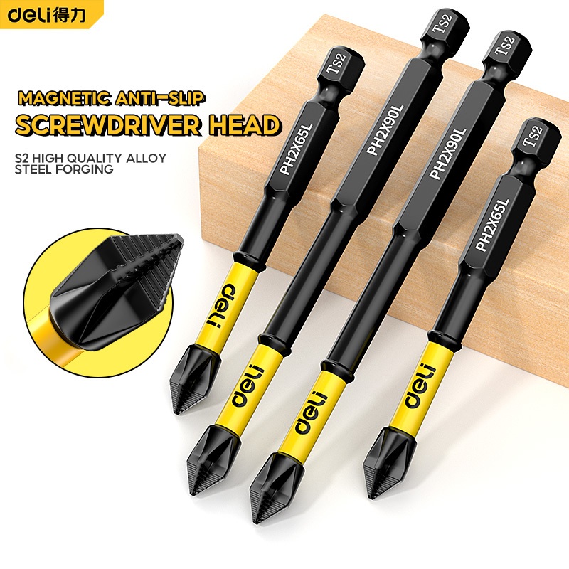 Deli Anti-slip Strong Magnetic philip Screw driver Bit set 10pc ...