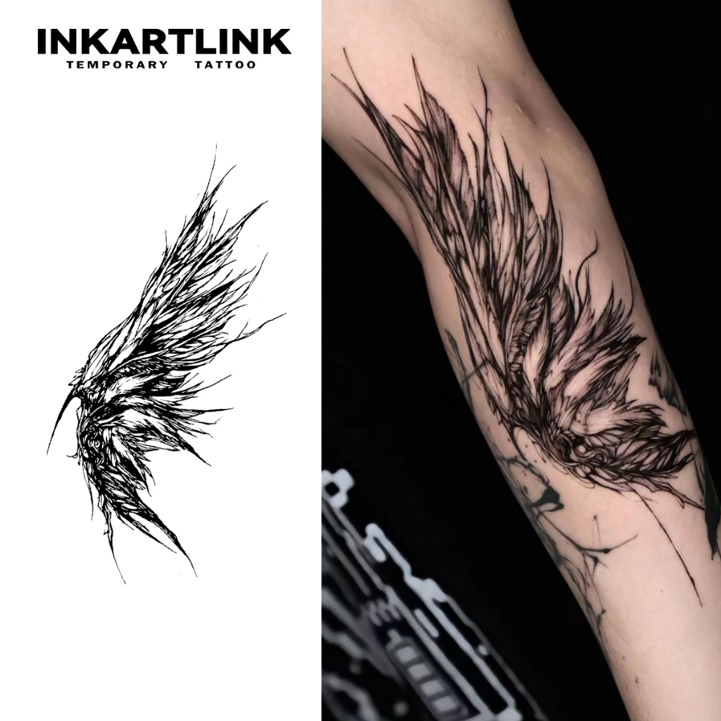 Wing temporary tattoo stickers, waterproof long-lasting magic tattoo ...