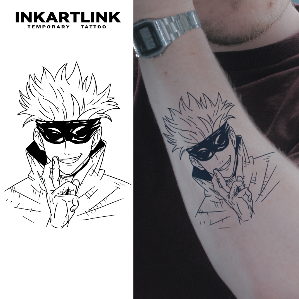 Jujutsu Kaisen Gojo Satoru temporary tattoo stickers, waterproof long ...