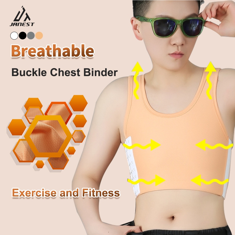 Chest Binder Short Buckle Breathable Breast Binder Tomboy Non Bandage ...