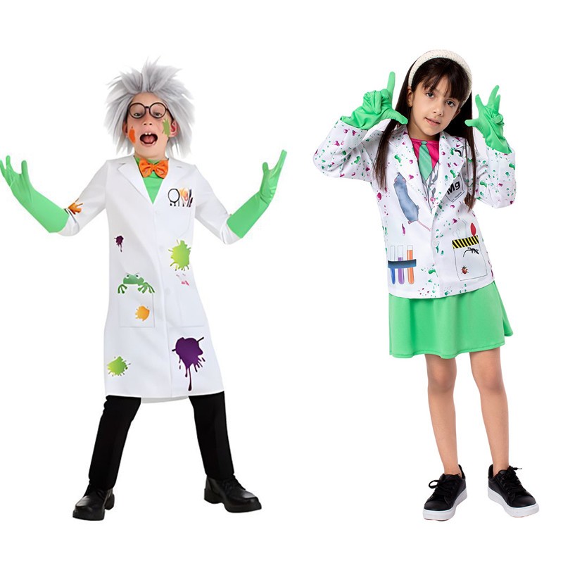 Mad Scientist Costume for Kids Fancy Dress Costumes Role Play Dress Up ...