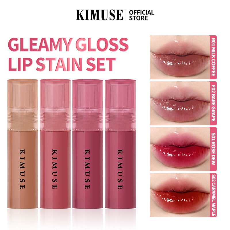 KIMUSE Liquid Lipstick Set Long lasting Waterproof Lip Tint Lipgloss ...