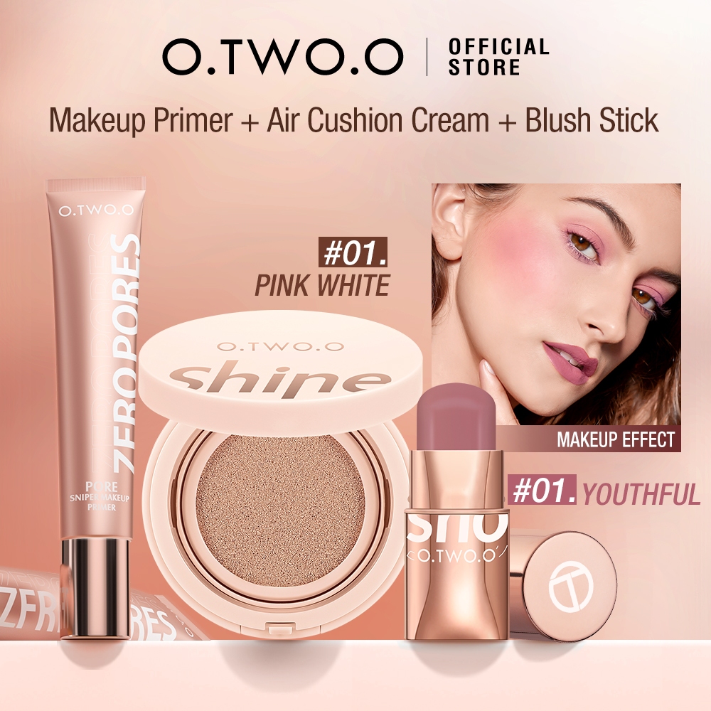 O.TWO.O Makeup Set Face Primer+ Air Cushion Founation Full Cover ...