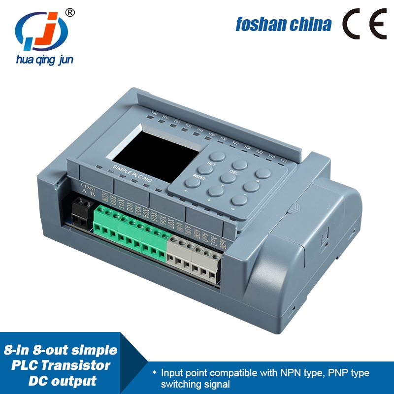 Huaqingjun PLC 8 Digital Input 8 Relay Output Controller with RS485 Modbus Rtu Analog Input ...