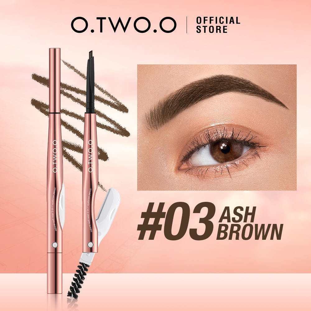 O.TWO.O 3 In 1 Eyebrow Pencil Waterproof Original Long Lasting With ...