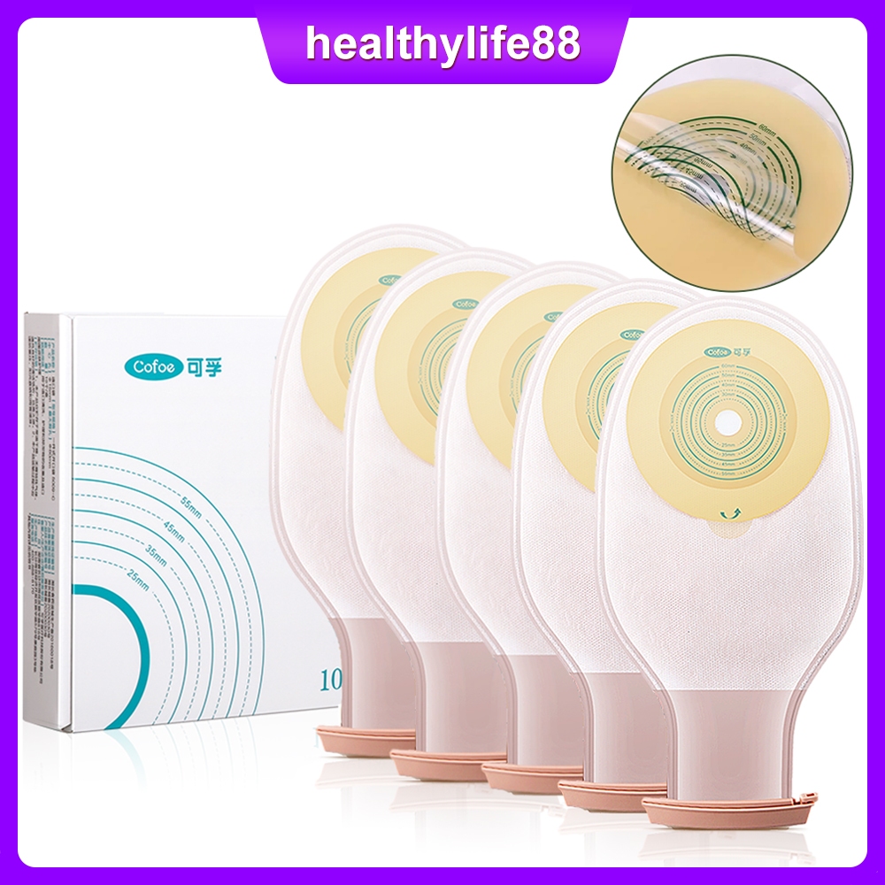 Cofoe Colostomy Bag Stoma Drainable Pouch One Piece Ostomy Bag 10pcs ...