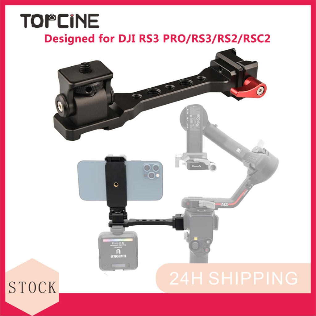 Gimbal Monitor Mount Extension Arm with Cold Shoe for DJI Ronin RS2/RS3 ...