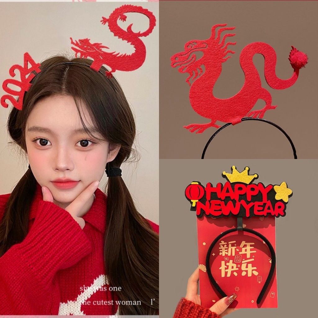 2024 Year of the Dragon New Year New Year's Day Headwear Year of the ...