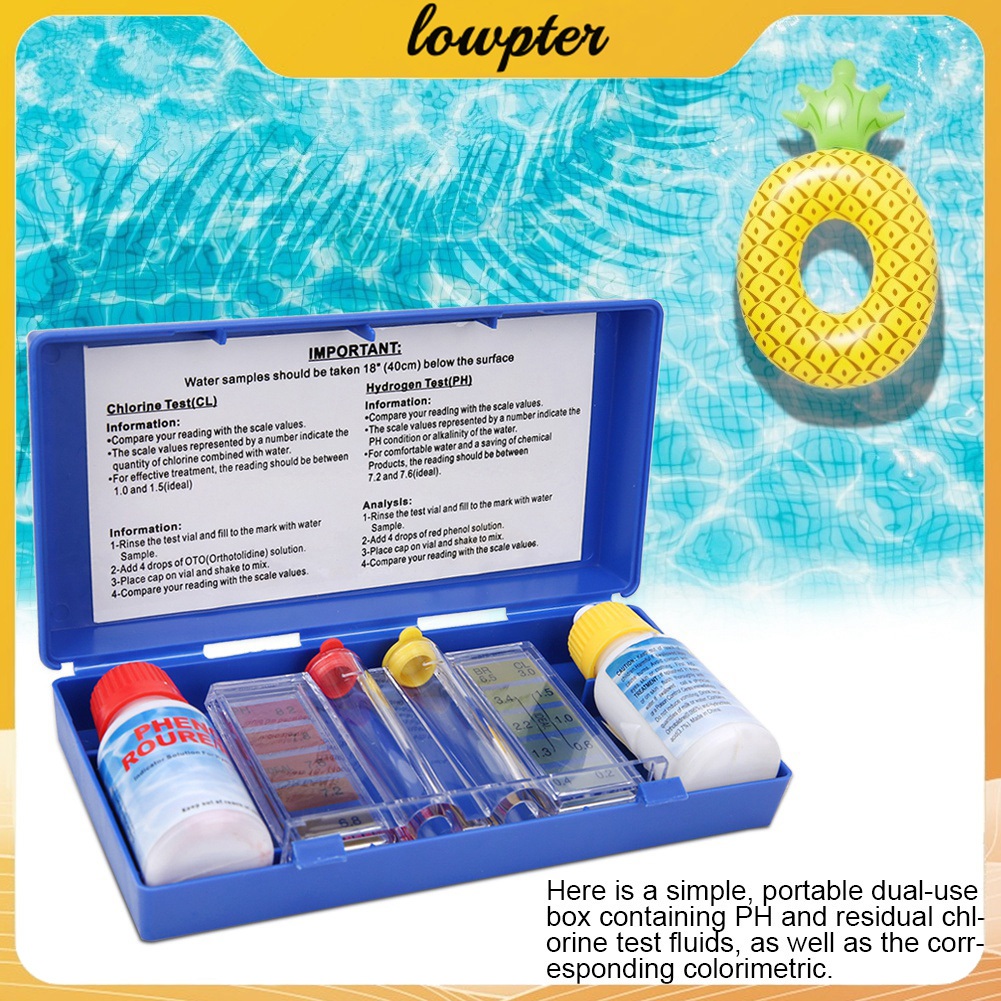 PH Chlorine Water Quality Test Kit Hydrotool Testing Kit Swimming Pool ...