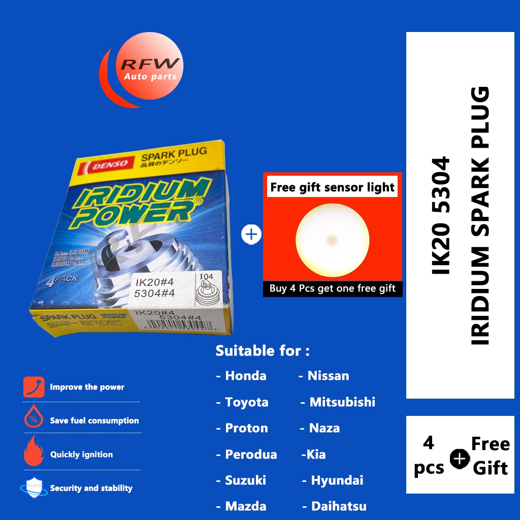 【ORIGINAL】IK20 5304 DENSO IRIDIUM POWER SPARK PLUG HONDA FOR HYUNDAI ...