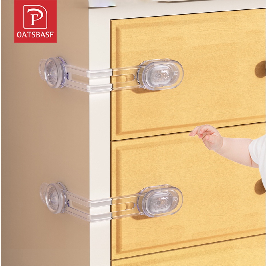 OATSBASF Child Safety Lock Transparent Anti-opening Cabinet Door ...