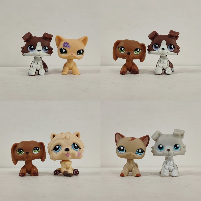 2pcs/lot LPS Toy pet shop Cat Dog Littlest Pet Shop kid Figure #1021 ...