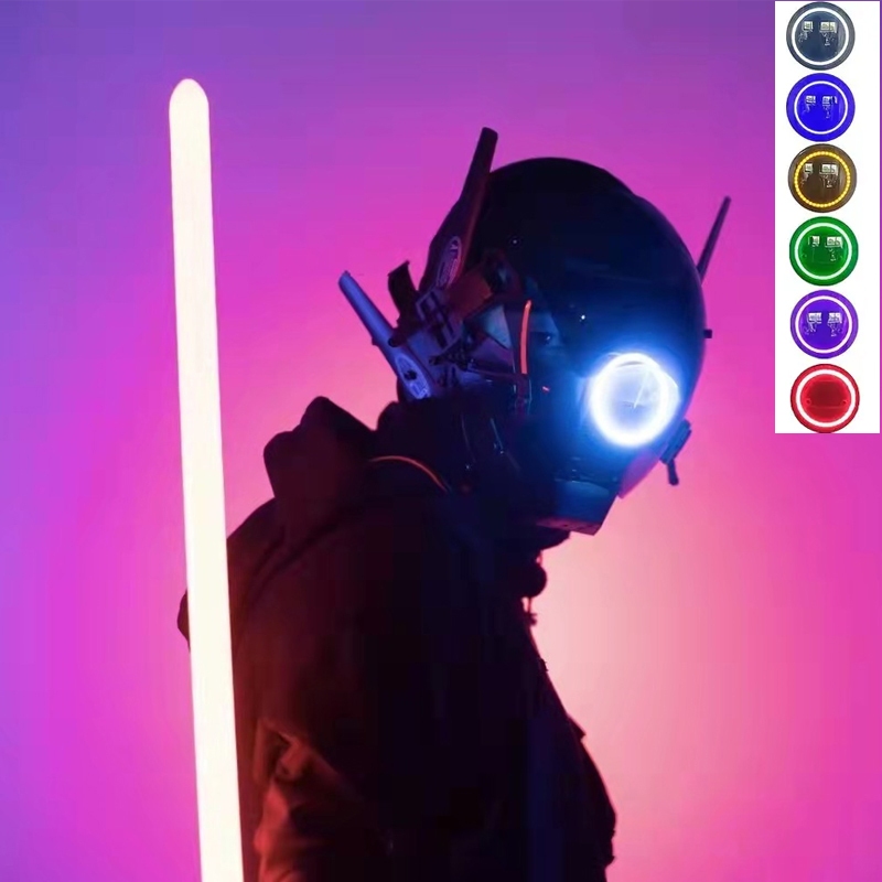 Cyberpunk Mask With Led Futuristic Dystopian Cospla Accessories ...