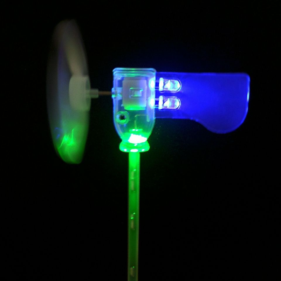 Micro Wind Generator LED Light Windmill Wind Energy Outdoor Landscape ...
