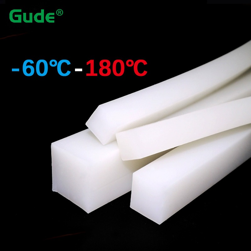 1Meter Silicone Rubber Strip Anti Oil High Temperature Seal Gasket Rubber Square Weatherstrip 4 ...