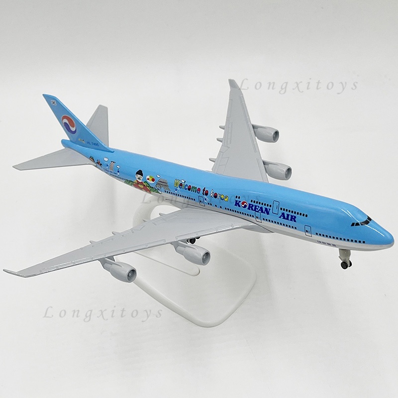 1:350 Diecast Metal Plane Model Toy Boeing 747 Korean Air Lines ...
