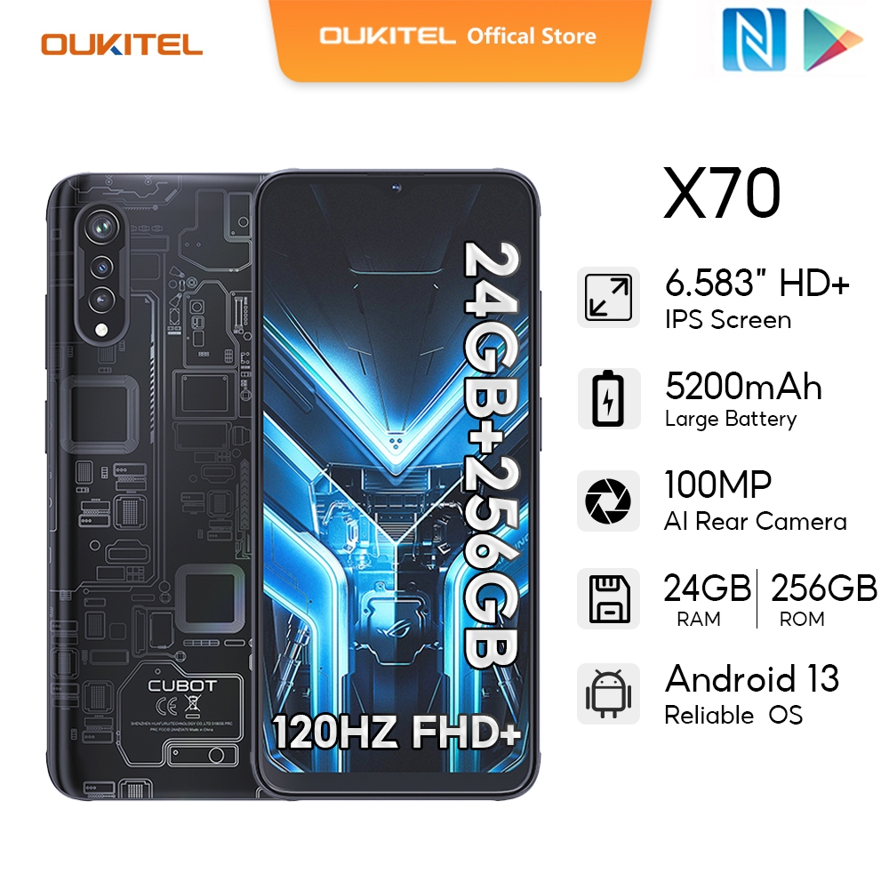 CUBOT X70 Helio G99 Octa-Core 120Hz 6.583 Inch Screen Phone 24GB RAM ...