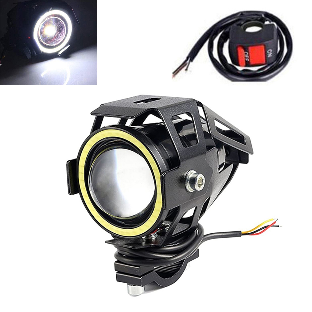 Super Bright 125W LED Handlebar Auxiliary Motorcycle Headlight With ...