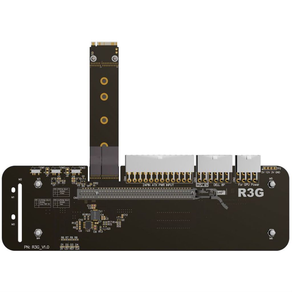 M.2 NVMe External Graphics Card M key Stand Bracket with PCIe3.0 x4 ...