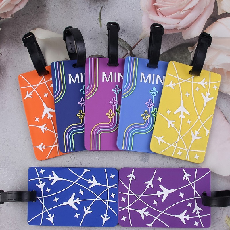 PVC Luggage Tags for Suitcases, Waterproof Baggage Label Address Name ...