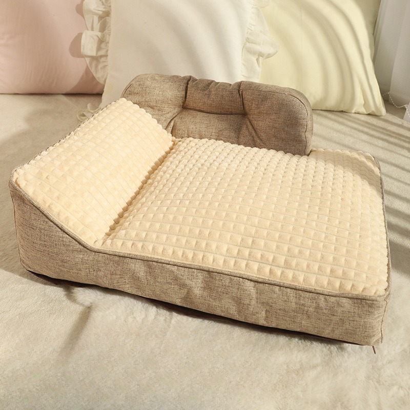 Warm dog kennel large dog sleeping pad removable and washable pet pad ...