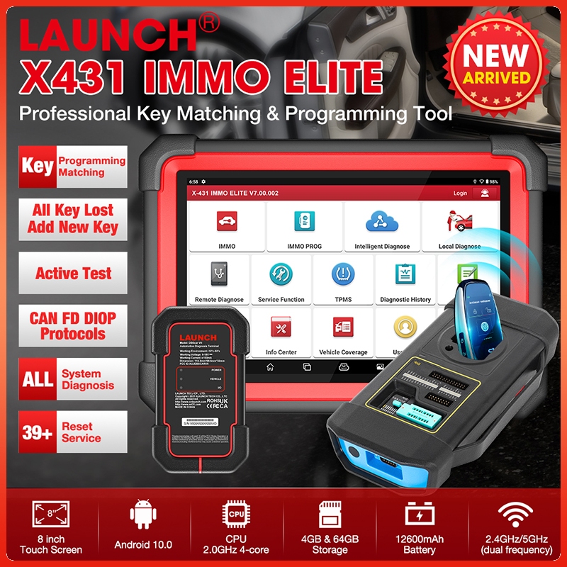 LAUNCH X431 IMMO Elite Complete Key Programming Tool with 2 Years ...