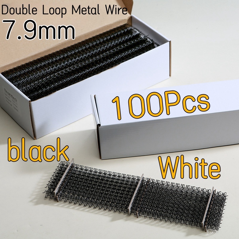 100pcs Double Loop Wire 3:1/Double Wire Binder/A4 Wire Binder/White ...
