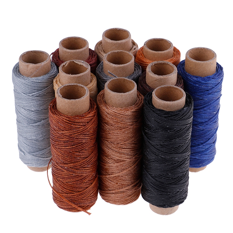 NTPH 50m/Roll Leather Sewing Flat Waxed Thread Wax String Hand ...