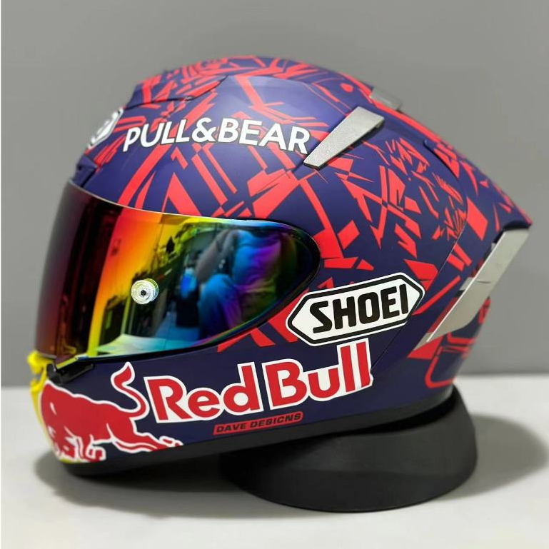 SHOEI X14 TC6 Red Bull Maze Ant Full Face Motorcycle Helmet Fall Arrest ...
