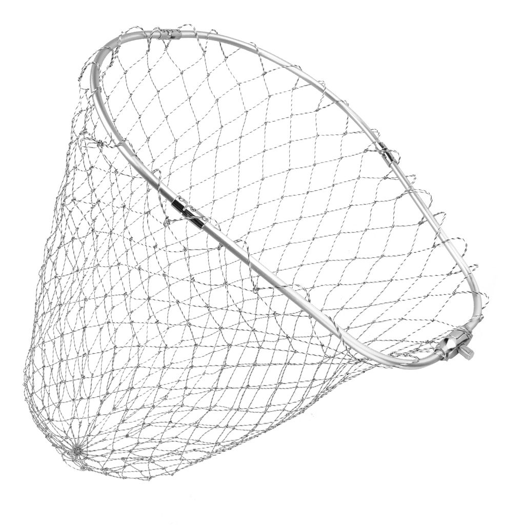 SANLIKE Grey Portable Fishing Net Collapsible Frame Nylon Mesh Hole ...