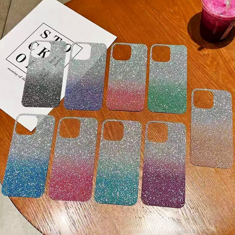 Shiny Gradient Purple Glitter Phone Case Back Paper Jam for IPhone 11 ...