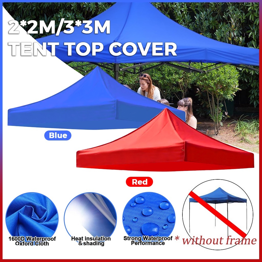 【3*3m/2*2m】Tent Cover Replacement Camping Outdoor Tent Top Cover ...