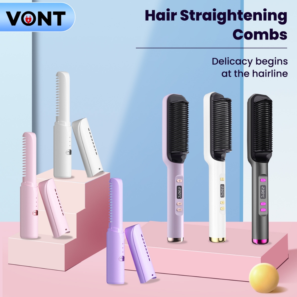 VONT Multifunctional Professional Electric Hair Straightener Comb ...