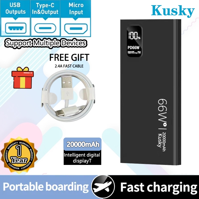 PD Super Fast Charging 66w Power Bank Flash Charging 20000mA High ...