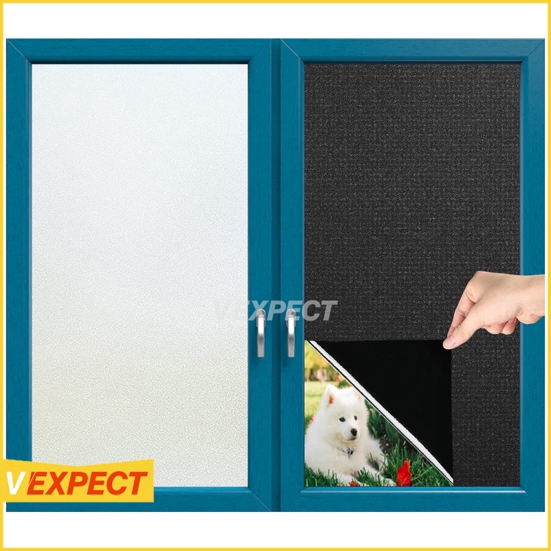 Glass Sticker for Window Privacy, Frosted Window Sticker Film, Blackout ...