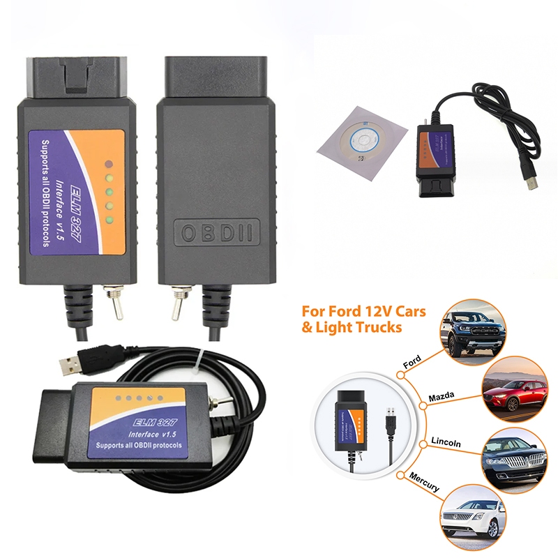 Elm327 V1.5 Modified For Ford Elmconfig Usb Hidden Function Forscan Ch340 + Pic18F25K80 Chip Hs ...