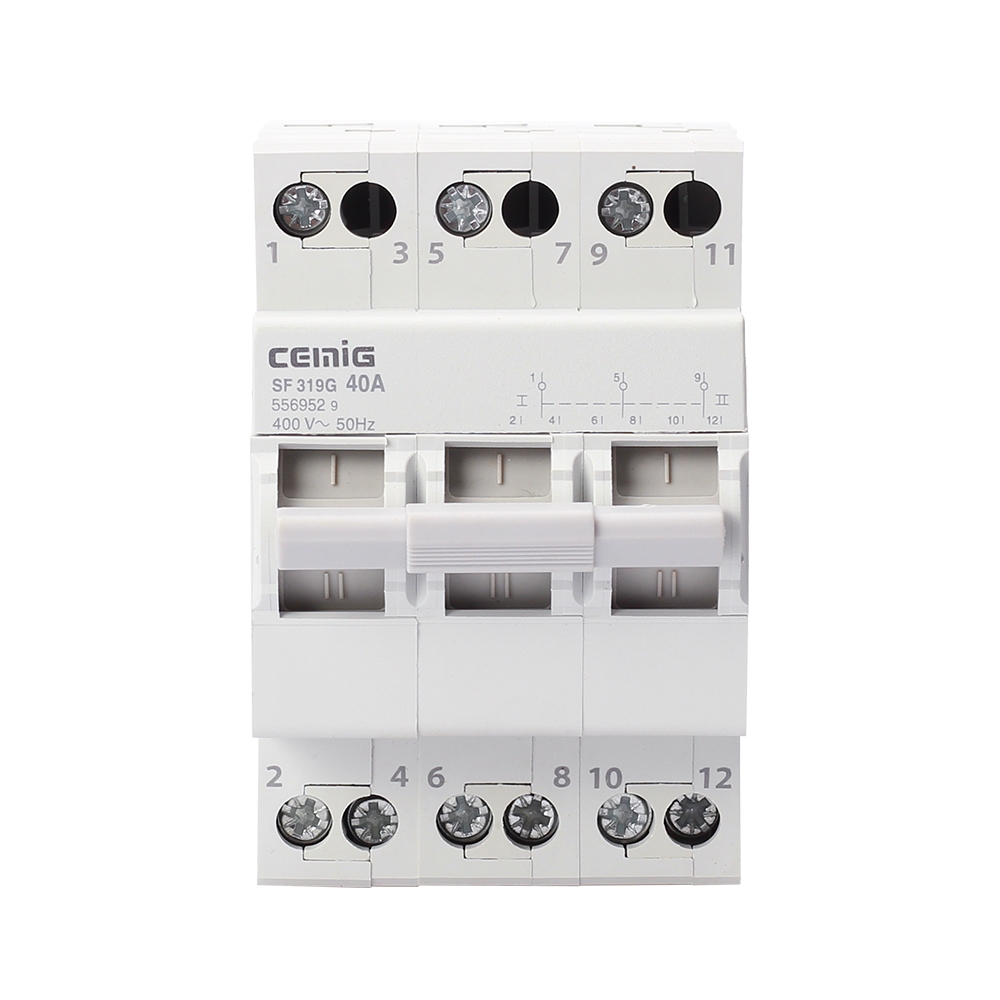 3P 40A Manual Dual Power Transfer Switch MTS Circuit Breaker Changeover ...