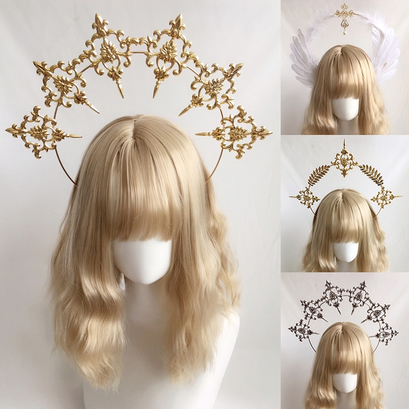 1Set Headdress Accessories Halo Crown Gothic Lolita KC Headdress ...