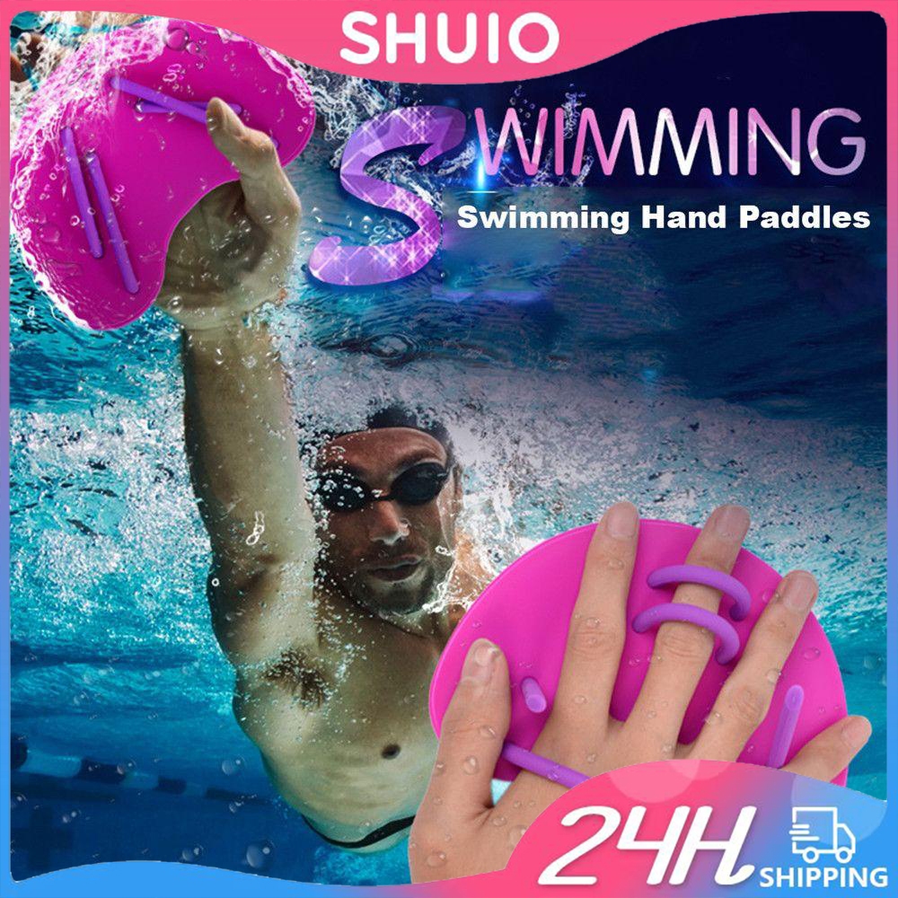 SHUIO Adults/Children Silicone Swimming Hand Paddles Fins Adjustable ...