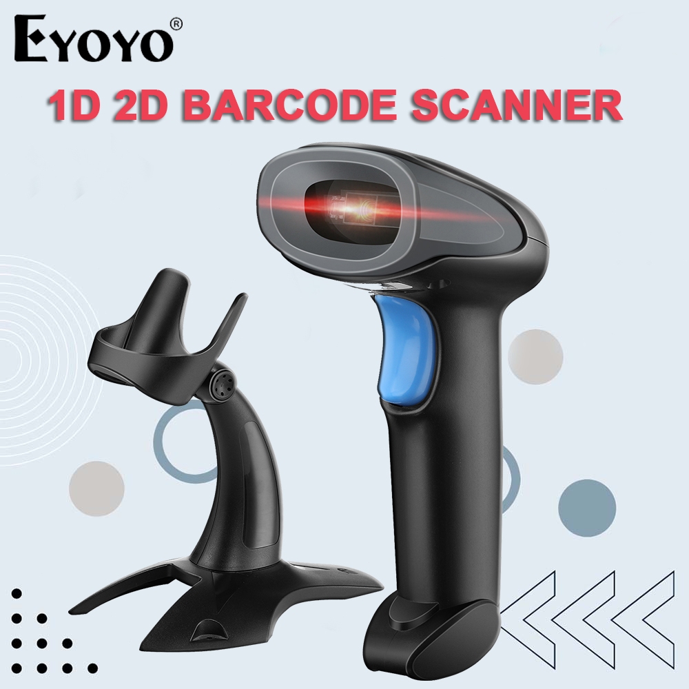 Eyoyo Mini Portable 1D 2D Bluetooth Barcode Scanner QR Code Reader USB ...