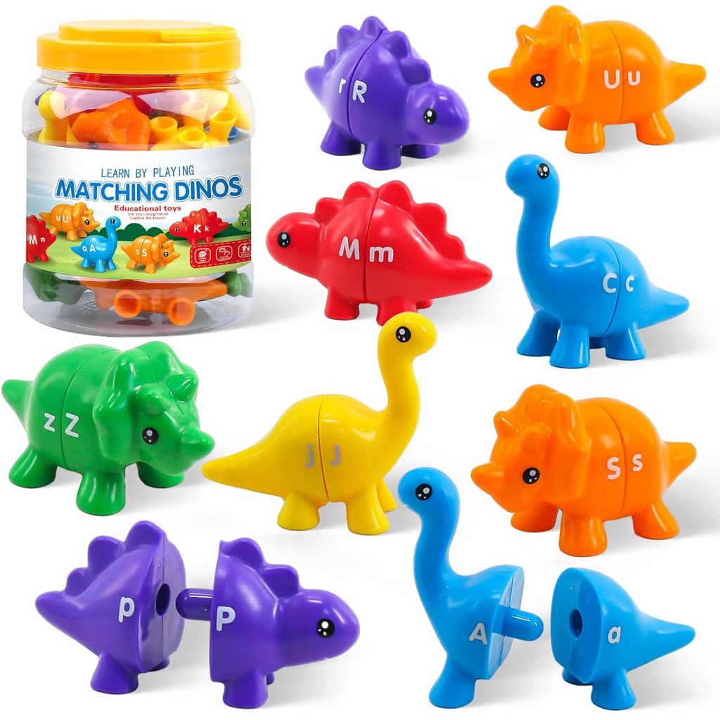 Sumax Matching Letters Dinosaur Toy Alphabet Learning Toys Dinosaur ...