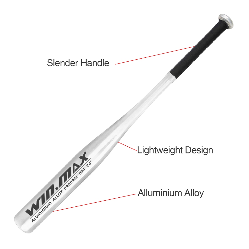 WIN.MAX 24 Inch / 61 cm Training Aluminum Alloy Softball Baseball Bat ...