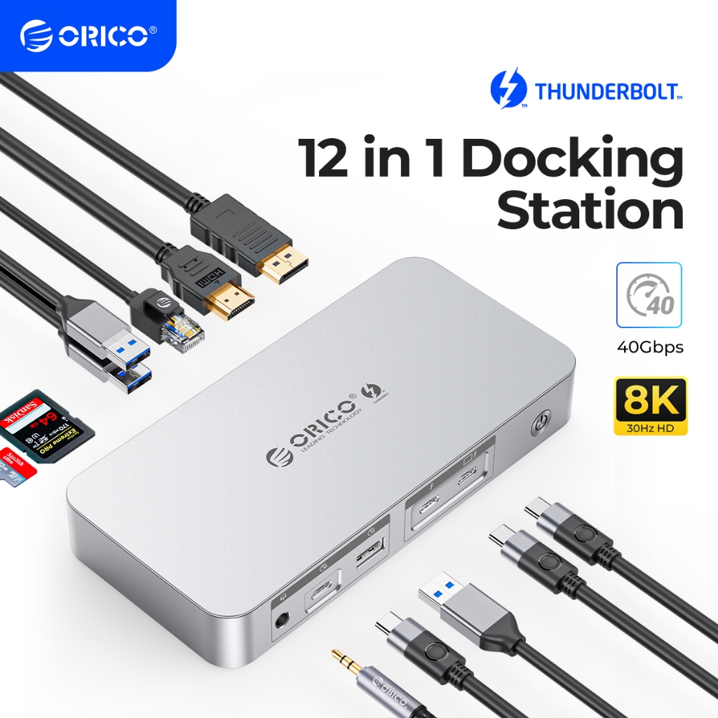 Orico Datalink Thunderbolt 4 Docking Station Display Usb C Hub Hdmi