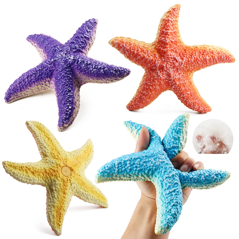 Soft rubber simulation large pentagonal starfish model toy underwater ...