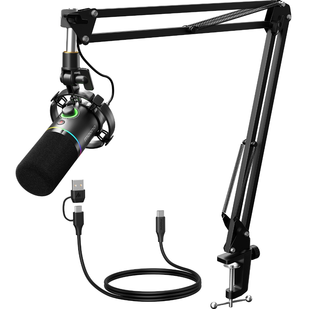 Maono PD200XS Dynamic Microphone USB/XLR Dual Mode Microphone Podcast ...