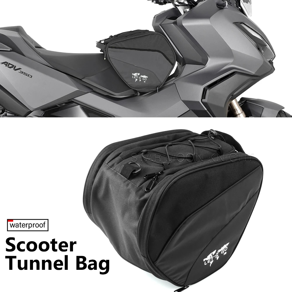 For All New Scooter Waterproof Tunnel Bag Motorcycle Rear Seat Bag 15L ...