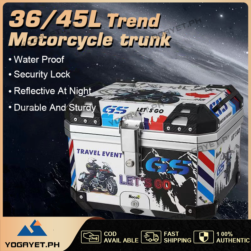 36/45L Motorcycle Top Box Motorcycle Trunk Waterproof Large Capacity ...