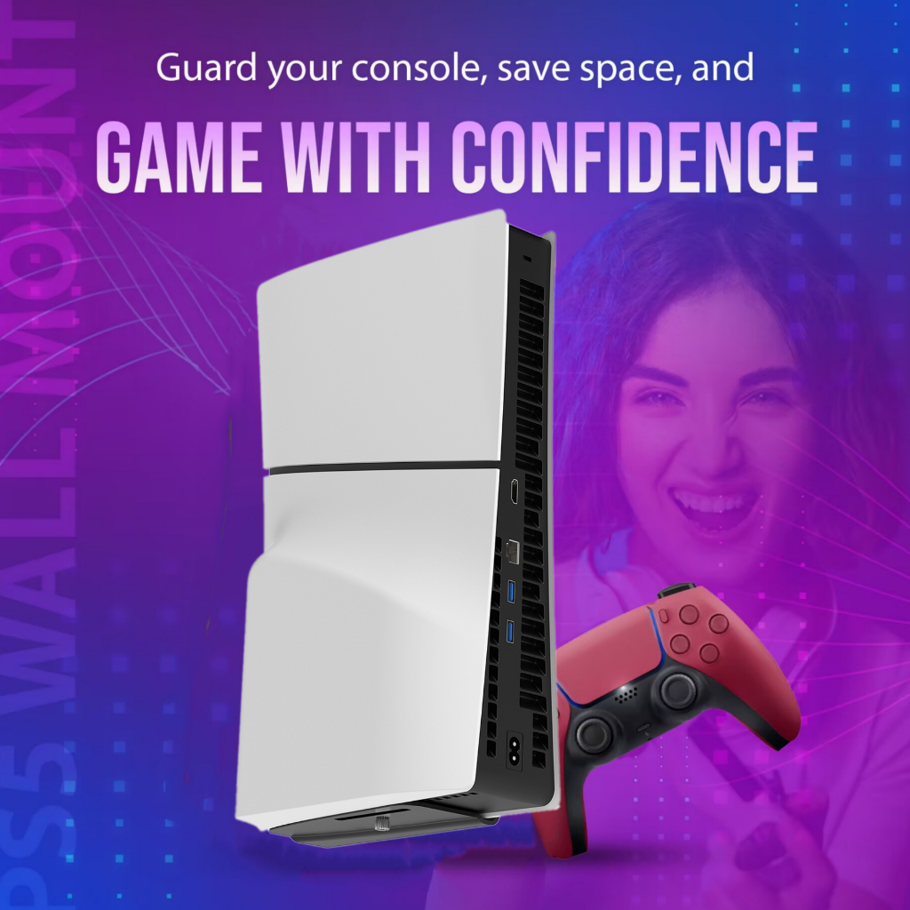Aluminum Wall Mount for PS5 Slim Digital Edition and Disc Edition Heat ...