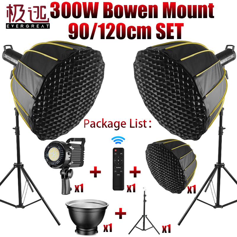 90/120cm Professional Parabolic Softbox With Grid Bowen Mount Honeycomb ...