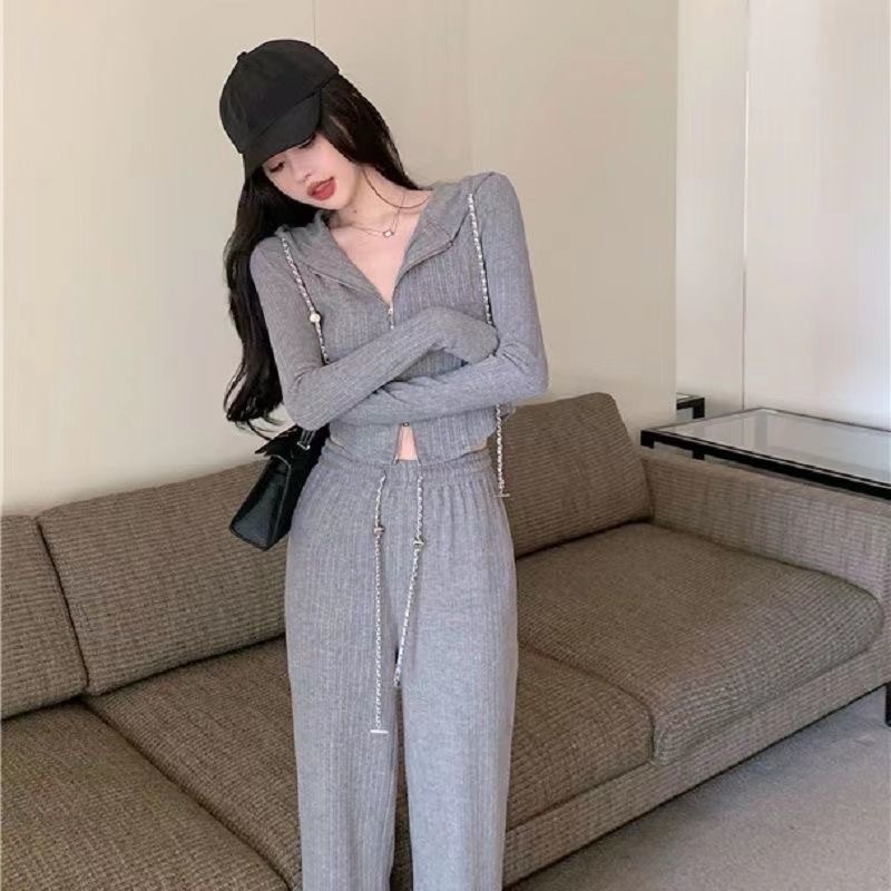 [SEI HOME] Fashionable Casual Wide-Leg Trousers Suit Women Spring ...
